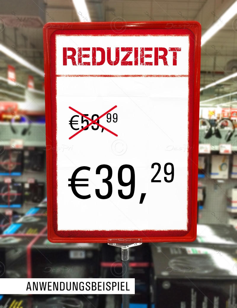 Preisschilder, Werbeschilder - Reduziert, Flyer mit Textfeld, F0003 ...